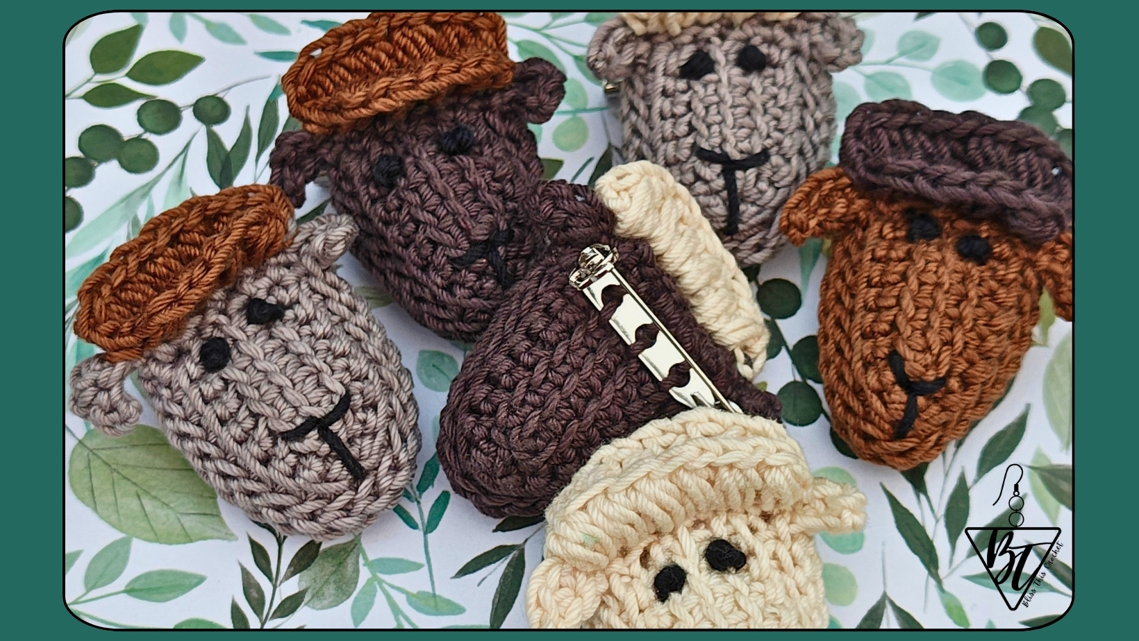 Free Crochet Wooly Sheep Pin Pattern - Bliss This by Amber